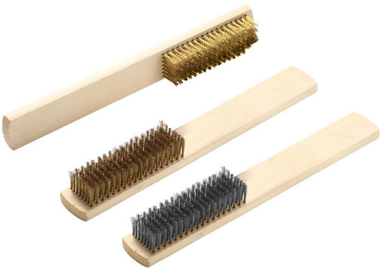 Wooden Plastic Metal Handle Wire Hair Brushes Set Brass Copper Steel Hand Wire Brush