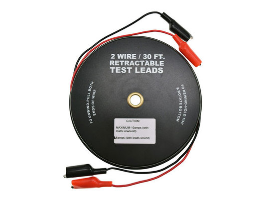 Automotive Magnetic Test Leads With Banana Plugs 30 Ft 18 AWG Retractable Test Leads